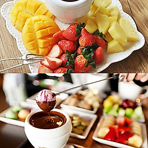 Fondue Forks Set, 12 Color Coding Stainless Steel Meat Forks with Heat Resistant Handle, Length 9.5 inch