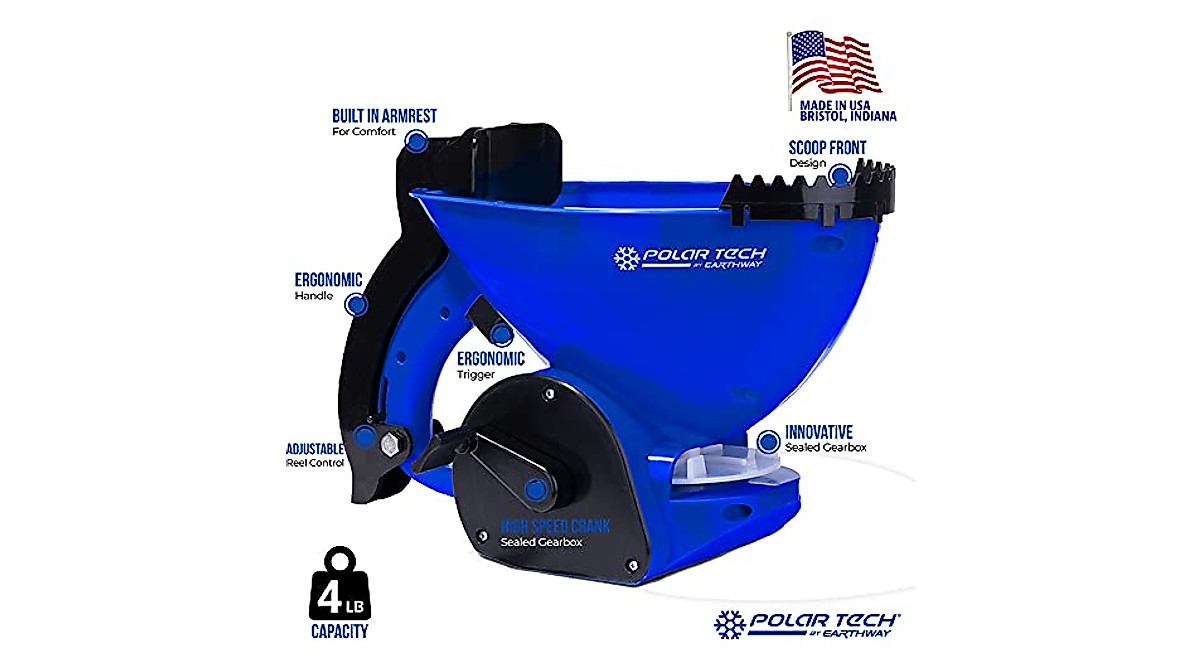 EarthWay Polar Tech 96014 Hand Spreader - Ergonomic & Durable for Winter