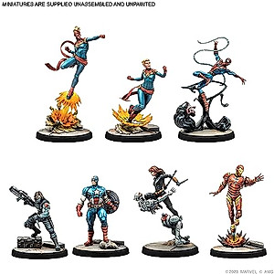 Marvel: Crisis Protocol Earth's Mightiest CORE Set - Iconic Heroes & Villains for Epic Battles! Tabletop Superhero Game, Ages 14+, 2 Players, 90 Minute Playtime, Made by Atomic Mass Games