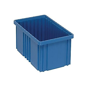 Quantum DG92060BL Dividable Grid Storage Containers (6' H x 10 7/8' W x 16 1/2' D) [Set of 8] Color: Blue
