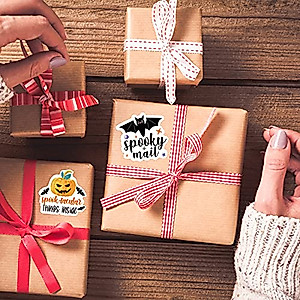 240 PCS Bat Spooky Mail Stickers,Funny Small Business Envelopes Stickers for Business Packages/Handmade Goods/Bags,Halloween Theme Small Shop Business Stickers for Envelopes Seals