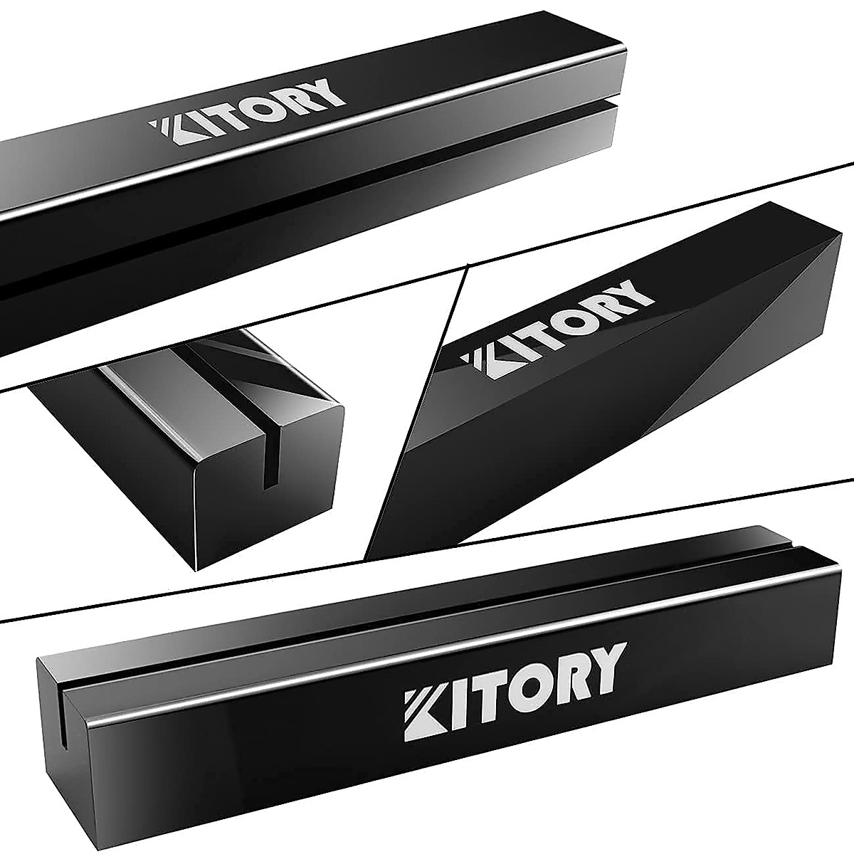 Kitory Meat Cleaver Knife, Vegetable Kitchen Knife + Black Knife Block Knife Storage for Protecting Knife Blade