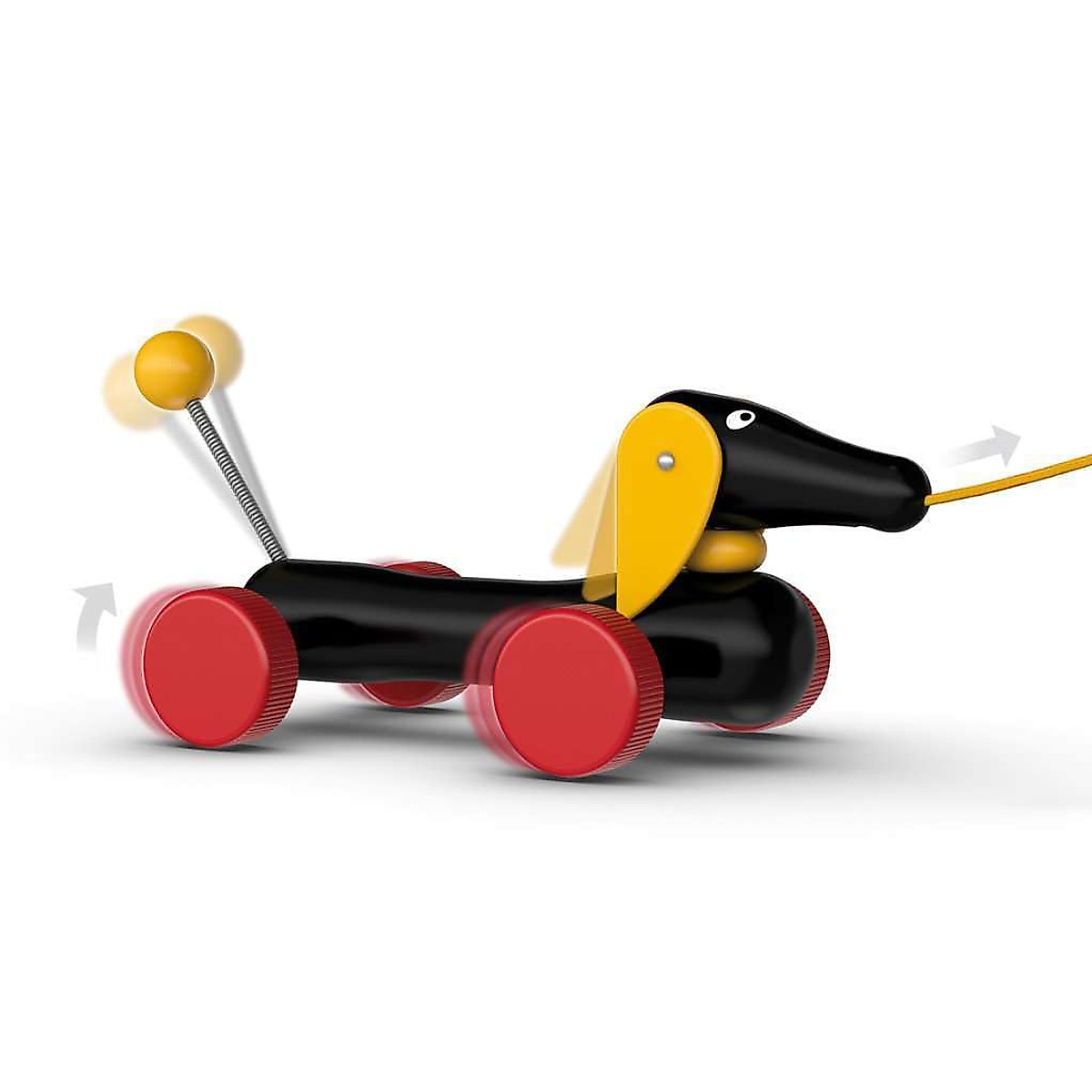 BRIO World - 30332 Pull Along Dachshund | Interactive Toddler Toy | Durable Wooden Construction | FSC Certified Sustainable Wood