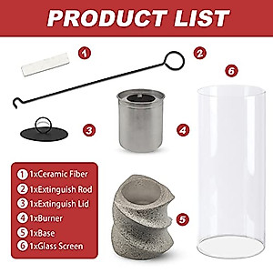 Tabletop Fire Pit Bowl -Eillion Hurricane Smokeless Fire Bowl-Tabletop Fireplace-Table Top Fire Pit for Patio and Indoors-Table Top Fire Bowl-Special Design Table Top Fire Pit Bowl with Windshield