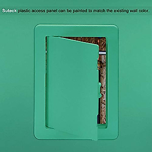 Suteck Plastic Access Panel for Drywall Ceiling 4 x 6 Inch Reinforced Plumbing Wall Access Doors Removable Hinged White