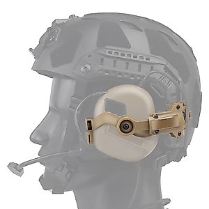 Multi-Angle Rotation Helmet Rail Adapter for Tactical Headset Fit OPS Core ARC and Team Wendy M-LOK Rail