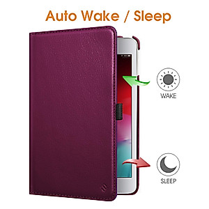 Fintie Rotating Case for iPad Mini 5th Generation 2019 / iPad Mini 4 (7.9 Inch) - 360 Degree Rotating Smart Stand Protective Back Cover, Auto Sleep/Wake Feature, Purple