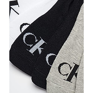 Calvin Klein Women's Socks - Comfort Cuff Sneaker Liner (6 Pack), Size 4-10, Grey Logo Assorted