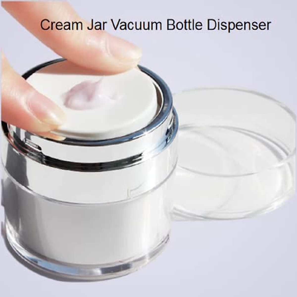 Airless Pump Jar Airless Pump Bottle Cream Jar Vacuum Bottle Dispenser with Pump Vacuum Moisturizer Jar Refillable Travel Cream Empty Bottle Lotion Pump Containers Cosmetic Jar Empty Cream Cans