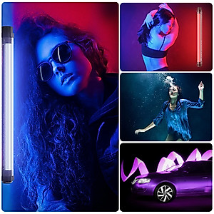 uyled Handheld Photography Light Professional LED Video Light Wand 12 Lighting Mode, Stepless Dimming,CRI≥95 IP68 Waterproof with10400mAH Rechargeable Battery 3000k 5750k RGB Colorful Stick