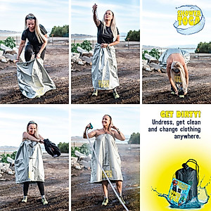 Shower Toga – Wearable Shower Garment, Privacy RV & Camping Shower, Surf Poncho, Shower Tent, or Portable Changing Room, Camping, Pool, & Outdoor Shower, Standard Size