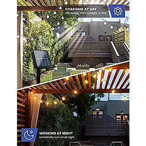 Bryopath Solar String Lights Outdoor, Solar Xmas Tree Lights, Crystal Globe Lights with 8 Lighting Modes, Waterproof Solar Powered Patio Lights for Garden Yard Porch Wedding Party Decor Halloween