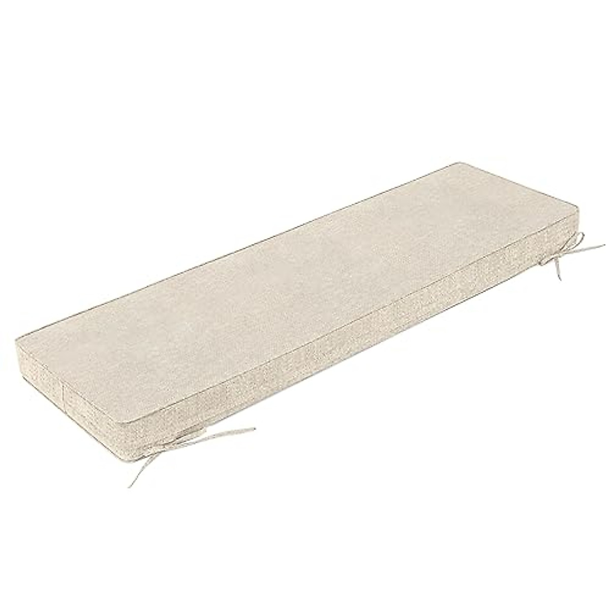 ROFIELTY Bench Cushion Double Piping Bench Cushions for Indoor Furniture with Adjustable Straps Window Seat Cushions Indoor Piano Bench Cushions (45x18x3, Cream Color)
