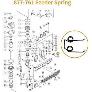 10 pack 877-761 Feeder Springs for Hitachi Coil Roofing Nailer NV45AB2, NV45AB, NV50A1