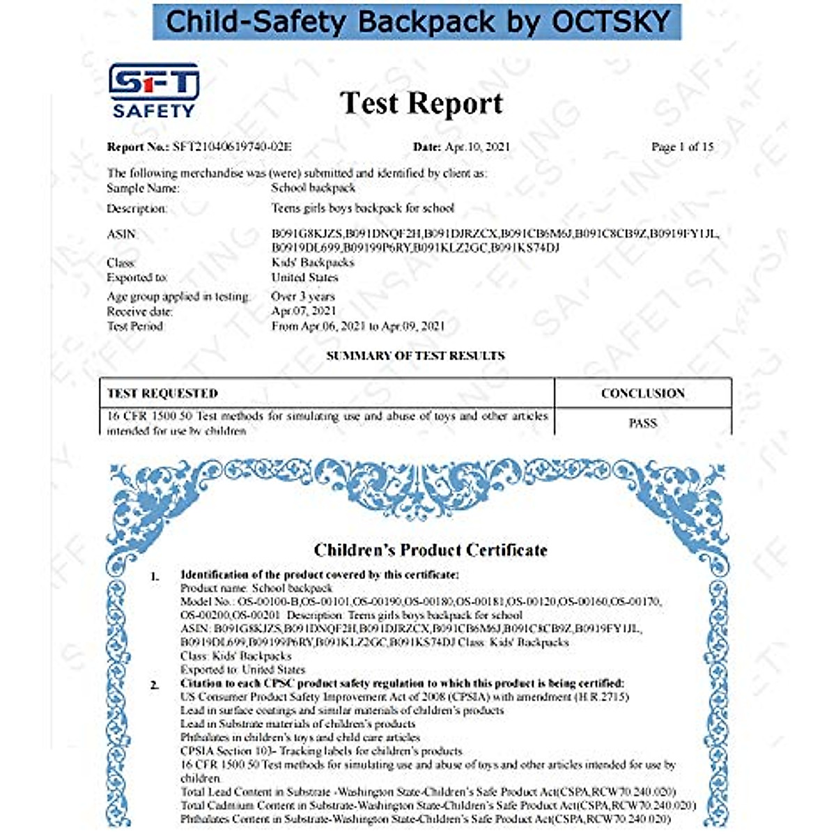 Octsky Kids Backpack for Girls Teens Elementary Middle School Bookbags Childs Back to School Bag with Lunch Box, Black/Multi, One Size