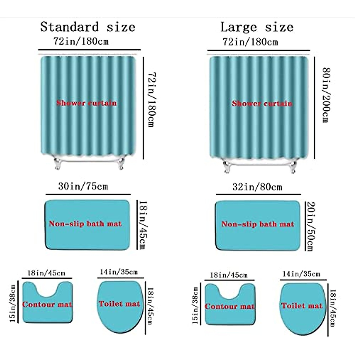 DBGD Wolf Shower Curtain Set of 4 Sets, with Non-Slip Carpet, Toilet Cover and Bath Mat Wild Animal Wolf Waterproof Bathroom Decoration Wolf Shower Curtain and Bathroom Carpet and Accessories-Large