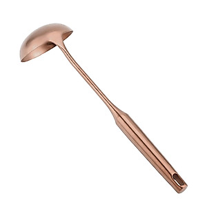 Stainless Steel Ladle Spoon Kitchen Turner, Big Soup Ladle Useful Kitchen Turner Cooking Tool Utensil Tool (Soup Ladle-Rose Gold)