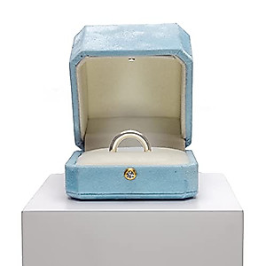 Ring Box with LED Light Blue Reusable & Protective Ring Holder to Make Your Proposal Memorable with This Engagement Ring Box with Designated Ring Light To Make Your Ring Shine by Cotea