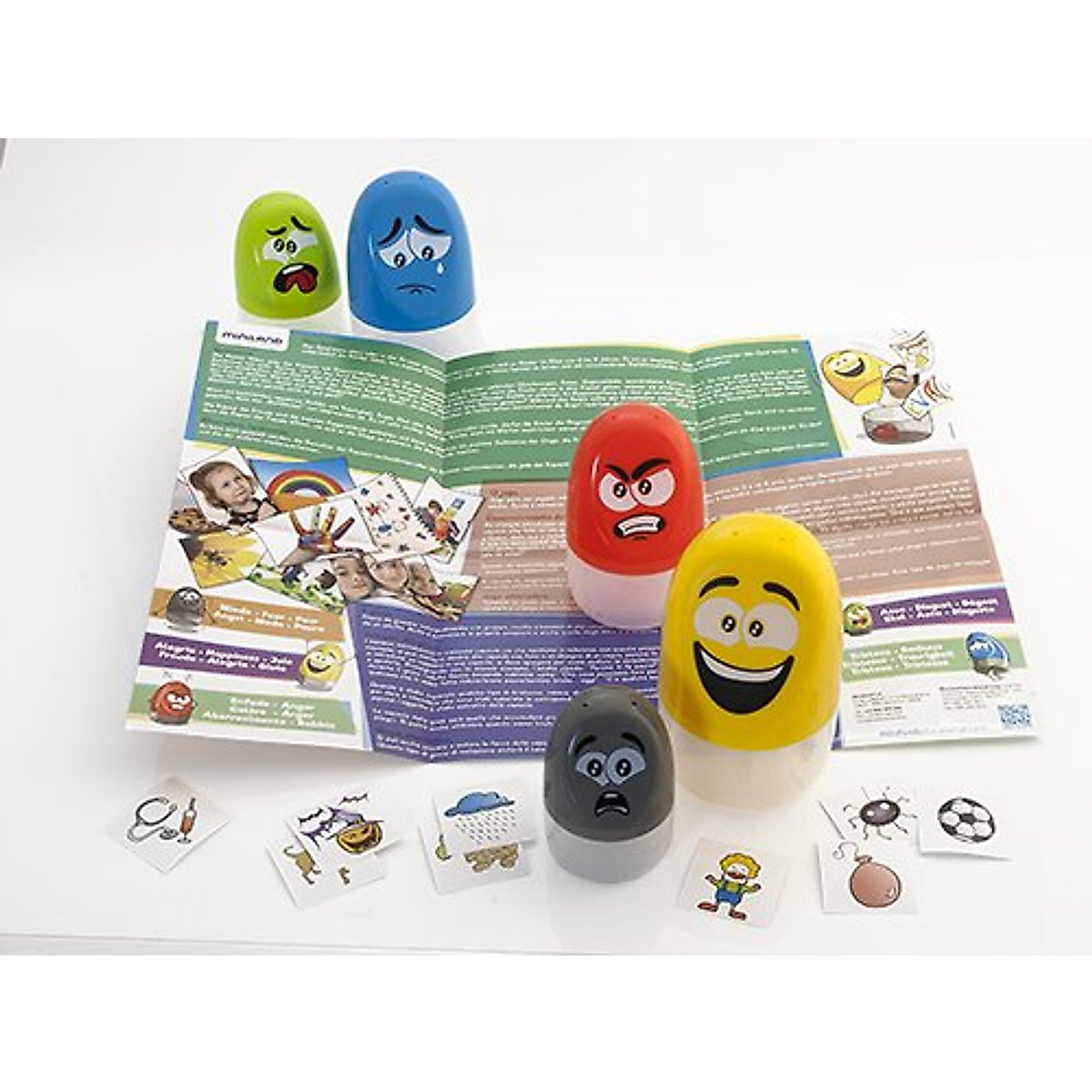 Miniland Emoticapsules. Multicolor and Funny Toy which Represent The Basic Emotions and Invite Children from 2 to 6 Years to Recognize Daily Feelings. SEL Learning