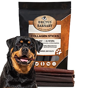 Beef Collagen Sticks For Dogs - Great Long Lasting Beef Collagen Dog Chews - Odor-Free, Natural Treat That Supports Joint Health With Natural Glucosamine & Chondroitin, For All Dog Breeds