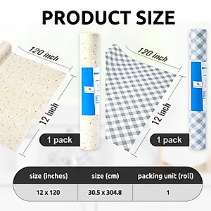 RAY STAR 12X120 Inch Shelf Liner for Kitchen Cabinets, Non-Adhesive Cabinet Liner Washable, PVC Drawer Liner for Dresser Non-Slip Bathroom (Yellow+Plaid)