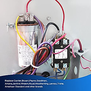 2 Pole AC Contactor, Generic Heavy Duty 40Amp 24V Coil Air Conditioner Contactor Condenser Compressor Contactor, Definite Purpose Contactor