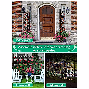 5FT Garden Trellis for Climbing Plants Outdoor, Kalolary Screen Garden Trellis Rustproof Vine Trellis Frame Cucumber Trellis Grow Support for Outdoor Indoor Fruits Vegetables Flowers Potted Plants