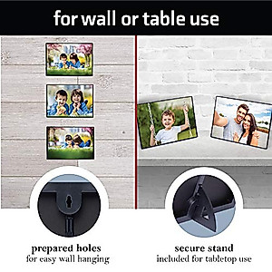 Mantello 4x6 Inch Front Loading Picture Frames Set of 12 Black - Art Wall Hanging Table Desk - Family Gallery Multi Photo Frame