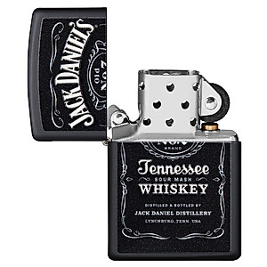 Zippo Jack Daniels Texture Black Matte Pocket Lighter, One Size