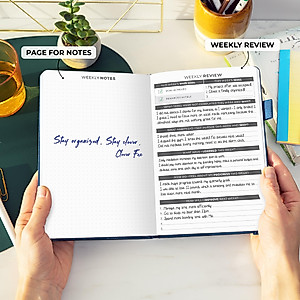 Clever Fox Daily Planner – Undated Planning Notebook with Hourly Schedule & To-Do List – Personal Day Task & Work Organizer, 6 Months (Mystic Blue)