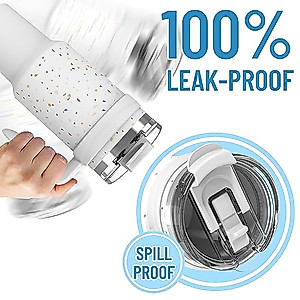 Hydraful 46 oz Insulated Tumbler with handle and leak proof 2-in-1 Straw & Sip Lid,Stainless Steel Vacuum Travel Mug,Coffee Cup,Insulated smoothie cup,Keeps Cold for 34 Hours,Fit in Car Cup Holder