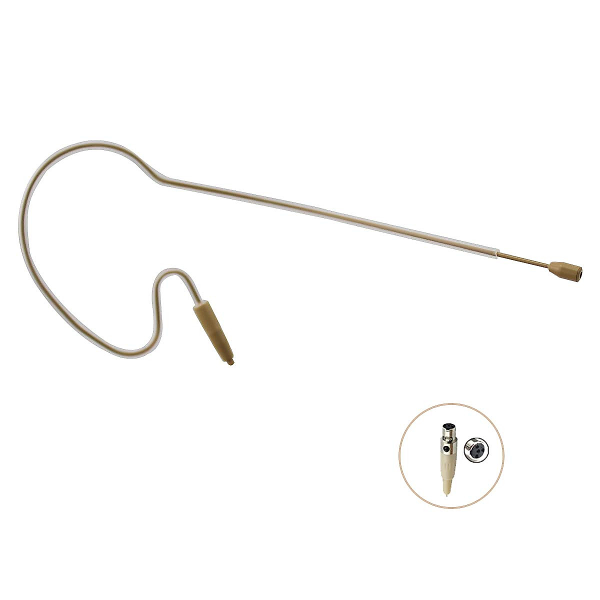 J K Pro Headset Headworn Single Earhook Microphone MIC-J S90 Compatible with Shure Wireless Transmitter