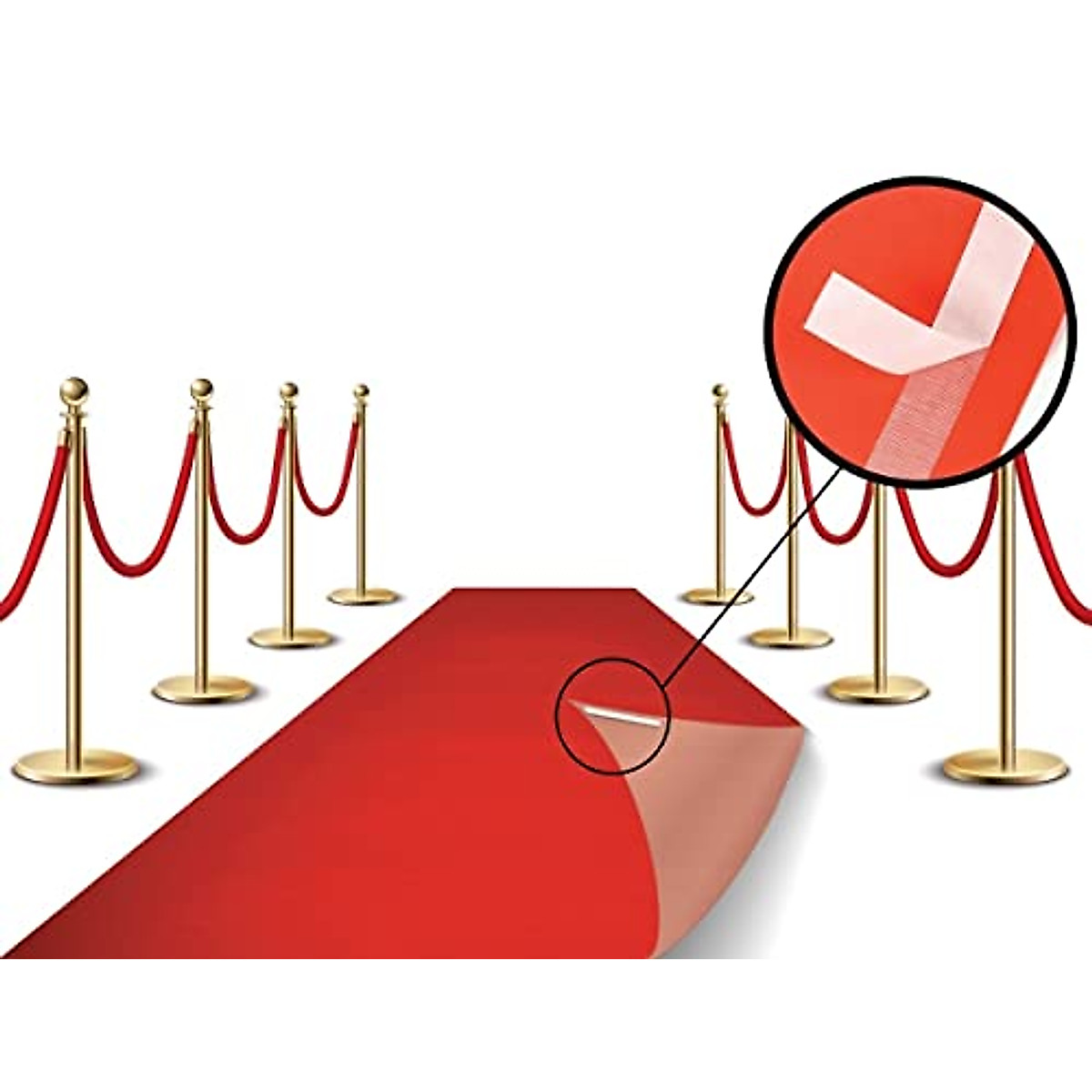 Red Carpet Floor Runner Hollywood Party Decoration Fabric 100 GSM (Red, 2x15 Feet)