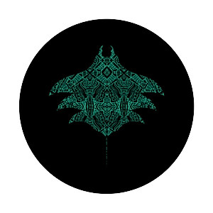 Aquarium Manta Animal Maori Polynesian Tattoo Manta Ray PopSockets Swappable PopGrip