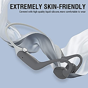 CelsusSound Bone Conduction Headphones with Noise-Canceling MIC, Bluetooth Waterproof Sport Headphone, Open Ear Stereo Headphones up to 10H of Music and Calls, Wireless Headset for Running and Workout