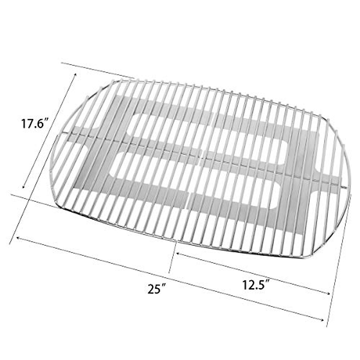 Stanbroil Solid Rod Stainless Steel Grill Cooking Grates for Weber Q300, Q320, Q3000, Q3100, Q3200 Series Gas Grill, Replacement Parts for Weber 7646