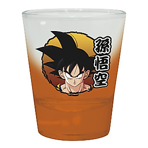 ABYSTYLE Dragon Ball Z Kakarot Heroes 4 Shot Glasses 1.5 Oz. Featuring Goku, Gohan, Piccolo and Trunks DBZ Anime Manga Drinkware Home Essentials Gift