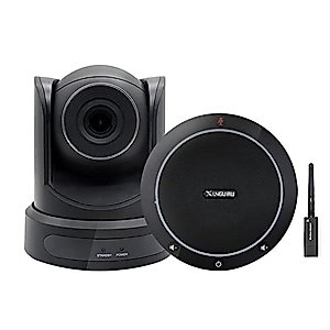 XUNGU HD Video and Audio Conferencing System All-in-One 3X Optical Zoom USB Conference Camera with Speakerphone 1080p Camera and Speakerphone for Conference Rooms