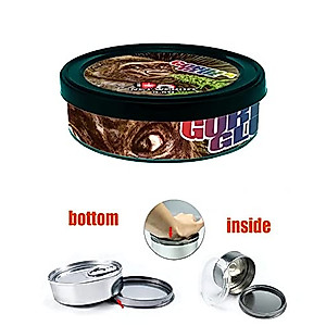 Self-Seal Cali Tin Can, Pressitin Cans with Ring Lid and Label, Side Stickers, Tin Tuna Can - No Tools Needed - 100ml/3.5g