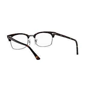 Ray-Ban RX3916V Clubmaster Square Prescription Eyeglass Frames, Havana/Demo Lens, 52 mm