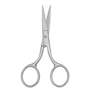 Motanar Professional Grooming Scissors for Personal Care Facial Hair Removal and Ear Nose Eyebrow Trimming Stainless Steel Fine Straight Tip Scissors 3.9 Inch