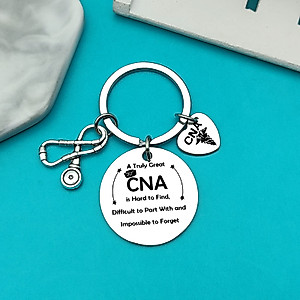CNA Gifts CNA Certified Nursing Assistant Keychain A Truly Great CNA is Hard to Find Keychain CNA Appreciation Gifts CNA Leaving Gifts Christmas Birthday Retirement Nurse Week Gifts