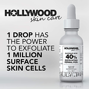 Glycolic Acid Peel for Face - Professional Grade Chemical Peel with 40% AHA, Resurfacing Face Peel for Acne Scars, Keratosis Pilaris Treatment, Wrinkles - Collagen Boost Facial Peel - 1 fl oz