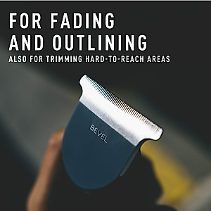 Beard Trimmer + T-Blade Bundle By Bevel - Clippers for Men, Cordless, Rechargeable, Tool-free Zero Gap Dial, High Power, 8 Hour Battery Life, 6 Month Standby
