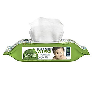 Seventh Generation Thick & Strong Free and Clear Baby Wipes with Flip Top Dispenser, 768 Count