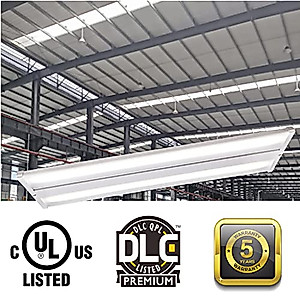 165W LED Linear High Bay Light Fixture, 2FT 22280LM(135LM/W) 5000K Daylight LED Workshops Light,100-277V, 0-10V Dimmable UL/DLC Warehouse Lighting for Exhibition Hall, Supermarkets, 5 Years Warranty