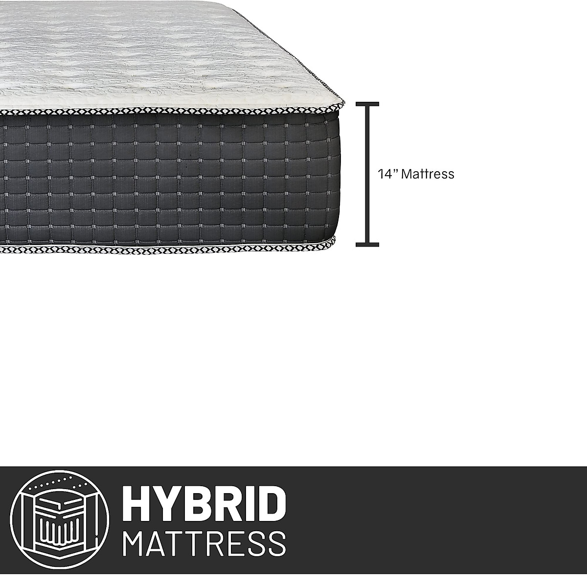 Greaton 14" Soft Foam Encased Hybrid Mattress, Perfect Body Supporting Pocket Coils for Utmost Comfort, Luxurious Mattresses for Relaxing Sleep Provides Back Pain Relief, Twin