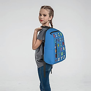 ILVTYAN Alphabet Lore Backpack, Casual Backpacks Cartoon Backpack Laptop Bags Travel Backpack Large Capacity Men Women