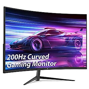 Z-Edge UG27 27-inch Curved Gaming Monitor 16:9 1920x1080 200/144Hz 1ms Frameless LED Gaming Monitor, AMD Freesync Premium Display Port HDMI Built-in Speakers