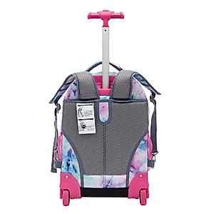 Travelers Club Rolling Backpack, Tie Dye, 18 Inch